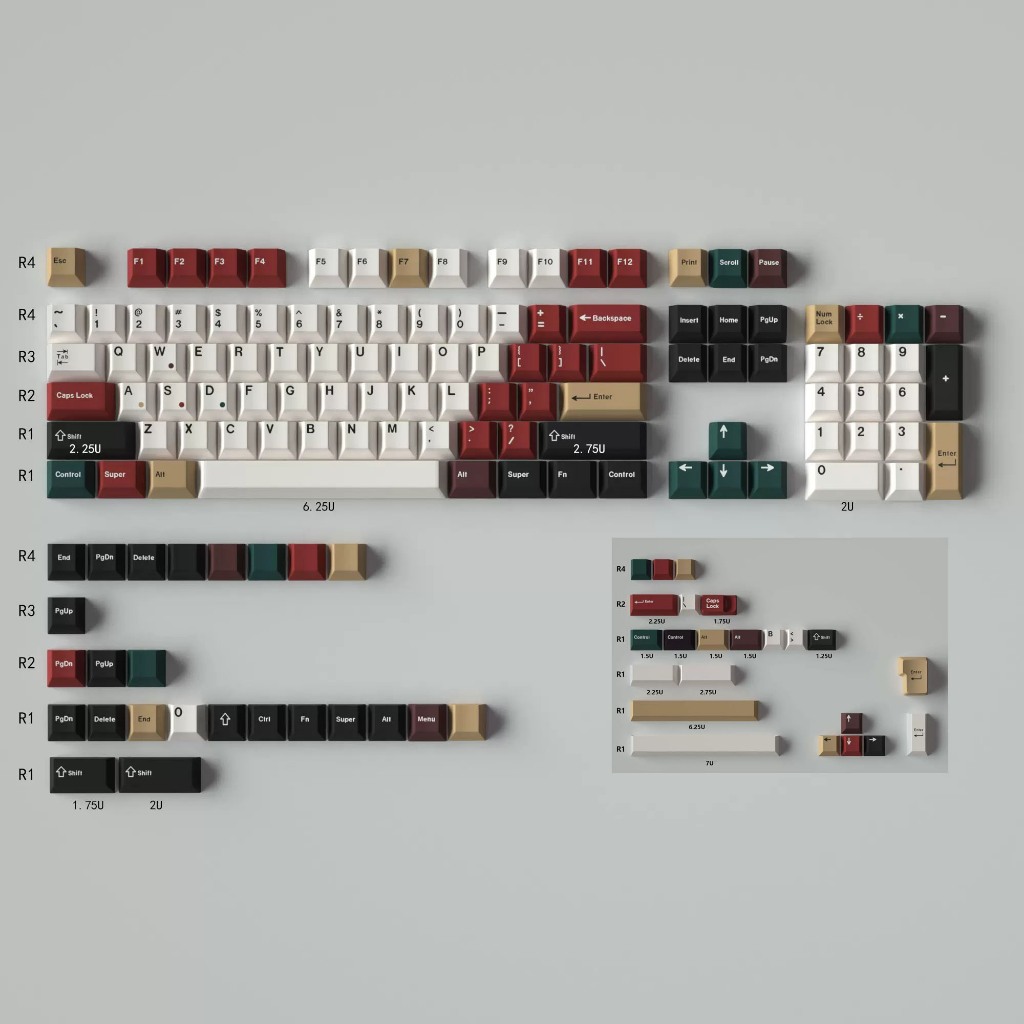 Mechanical Keyboard Button Set | Keycap Cherry Mixed Light R2 | Pbt ...