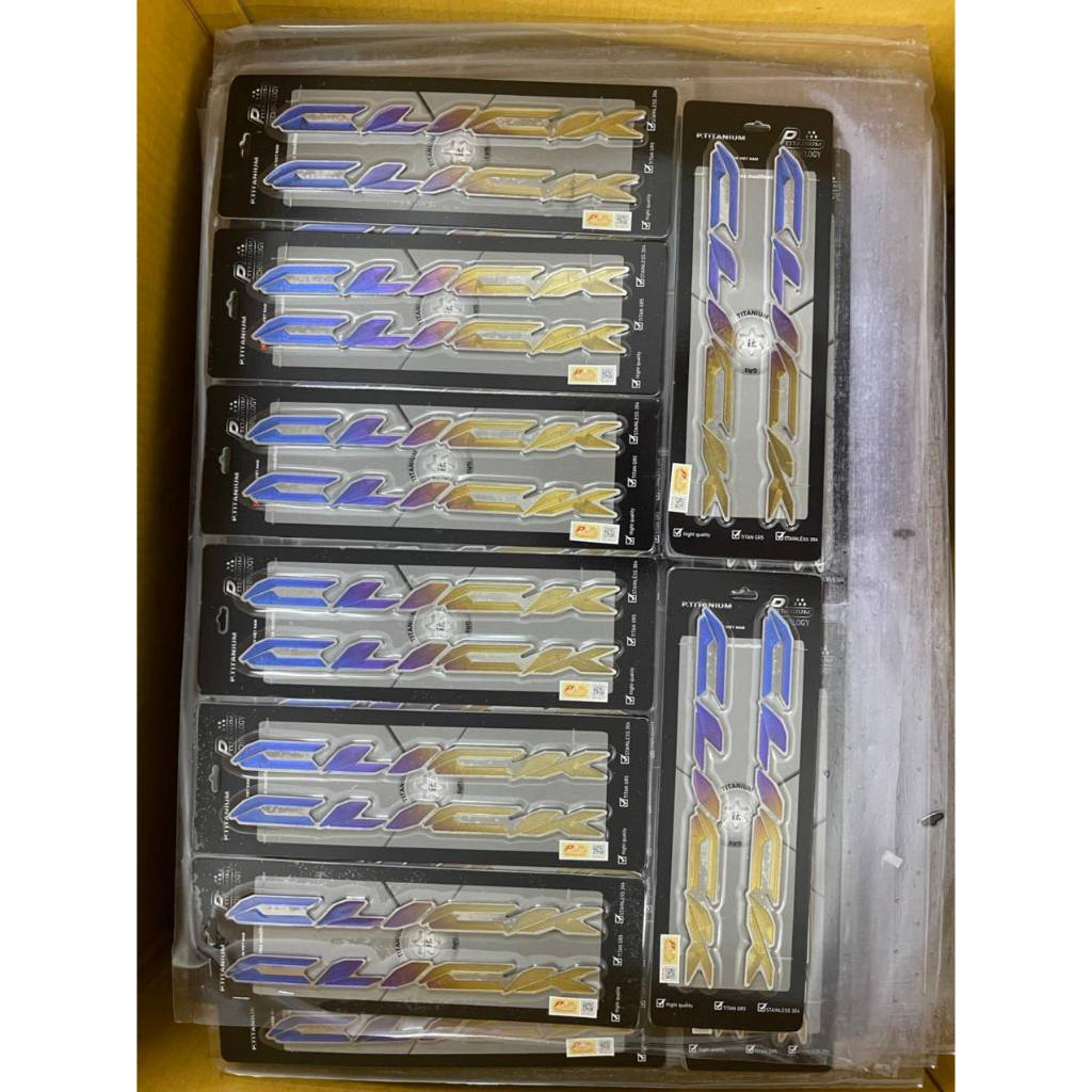 (Packing Ptitanium) Titanium letter bag stamp for many motorbike models ...