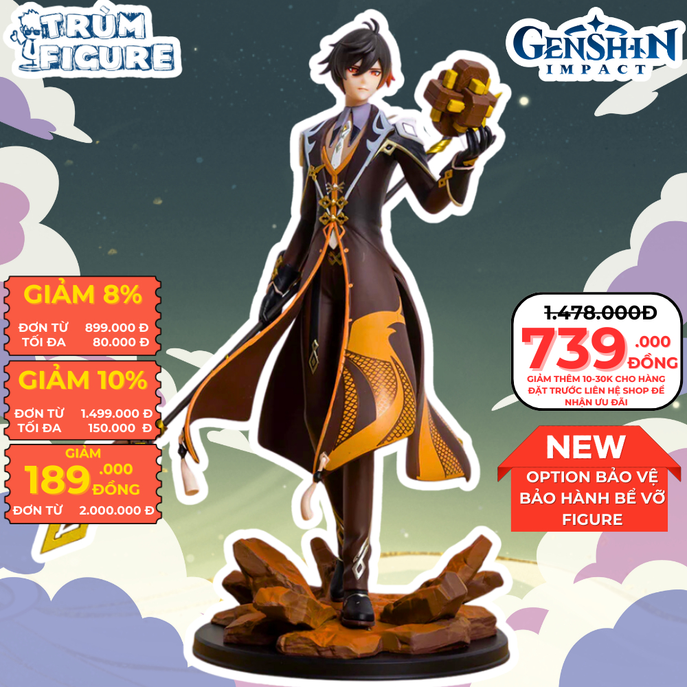 Model, Figure Genshin Impact Great God Zhongli Anime, Game - Full Box ...