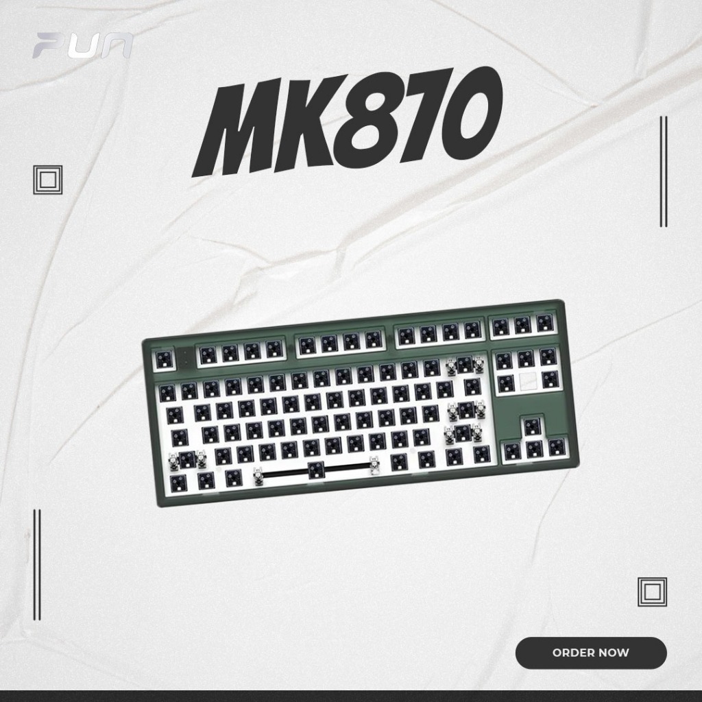 Mk 870 Mechanical Keyboard - MK870 3 Mode Mechanical Keyboard KIT, Down Circuit, RGB led ...