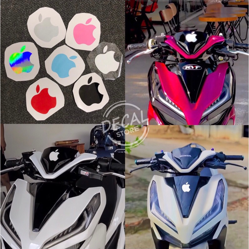 Car sticker apple logo apple sticker waterproof decal material | Shopee ...