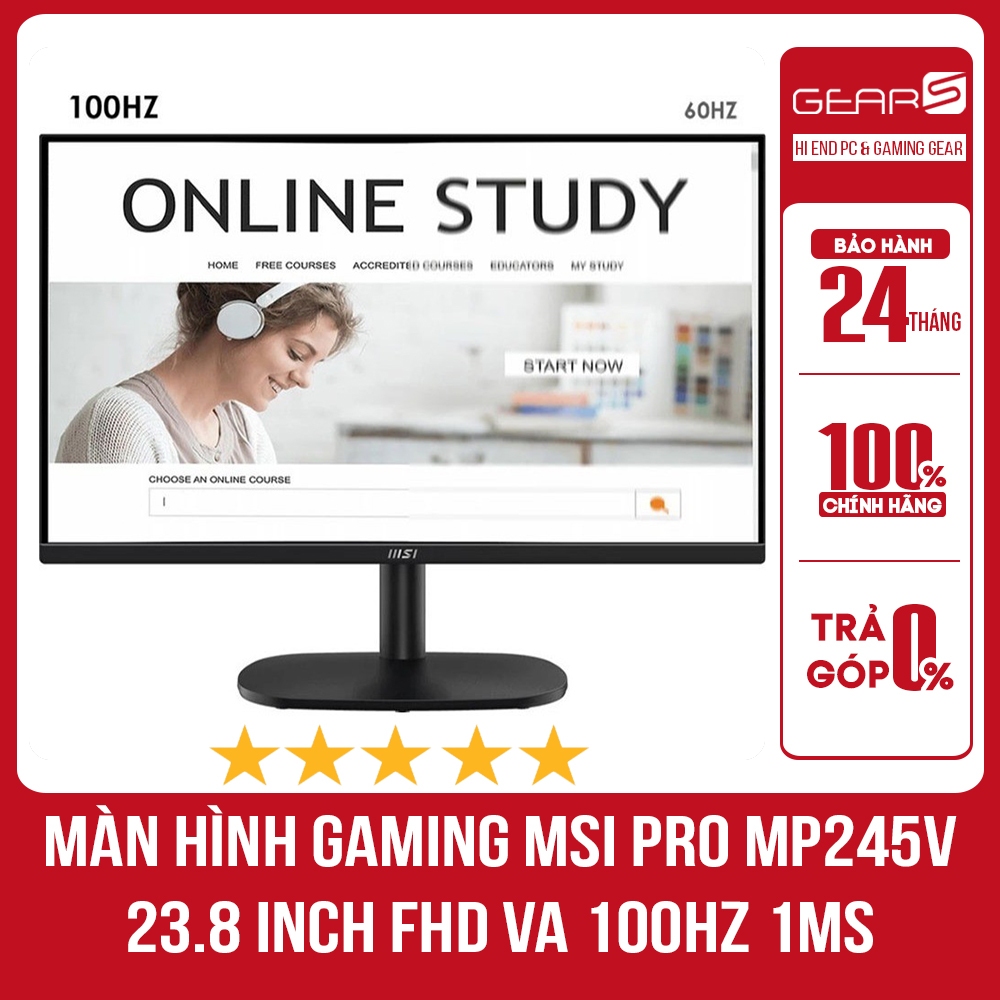 Msi PRO MP245V Gaming Monitor 23.8 inch FHD VA 100Hz 1ms | Shopee Malaysia