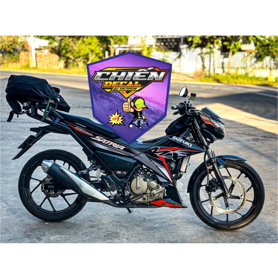 Satria F150 car decal, MX stamp model, black and red SATRIA car ...