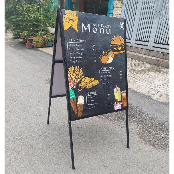 Double-sided outdoor Standee iron frame for shop menu display | Shopee ...