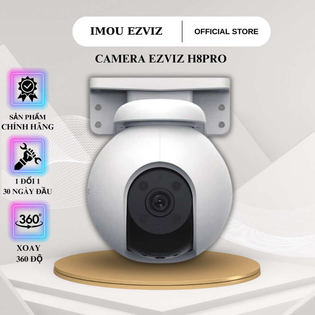 Ezviz H8 PRO outdoor wifi Camera, 5MP resolution, 360 rotation according to movement, 2-way ...