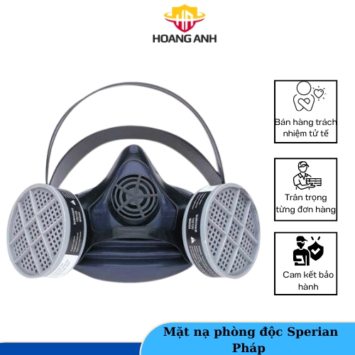 French Sperian gas mask protects against dust, bacteria, toxins, used ...