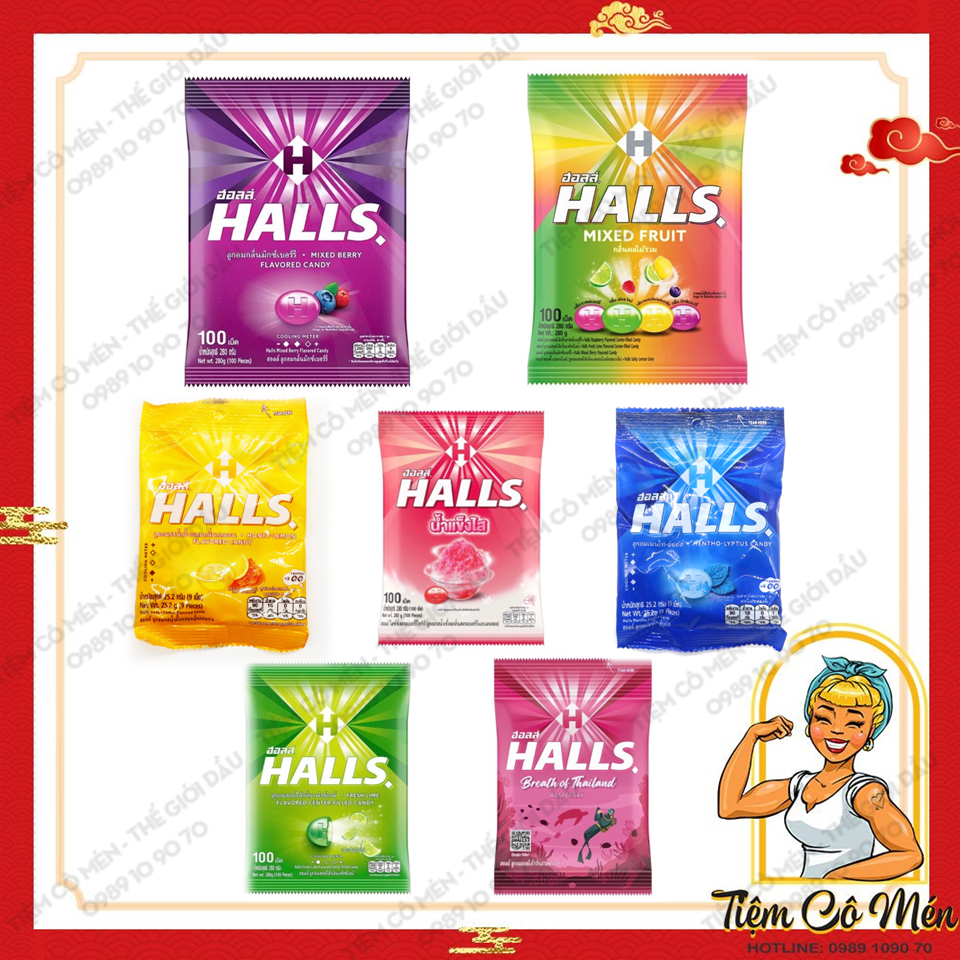 Halls Sugar-Free Mint Lollipops - Enough Flavors - In A Bag Of 9 ...
