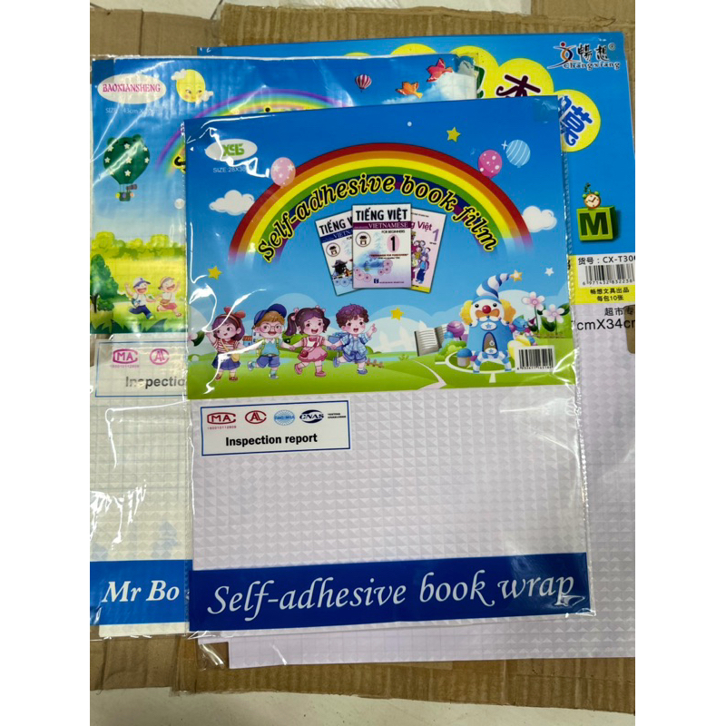 10 Sheets Of Book Covers Of All Levels, Transparent decal Stickers 43cm ...