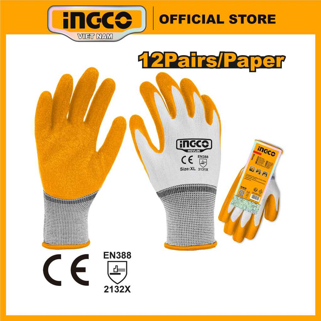 INGCO HGVL06 Latex gloves are made from waterproof and highly durable ...
