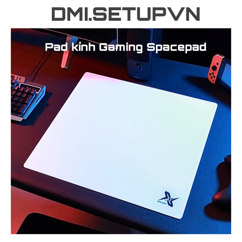 (Genuine - Deliver Now) Spacepad Glass Gaming Glass Pad Is Smooth And Easy To Clean (Free arm ...