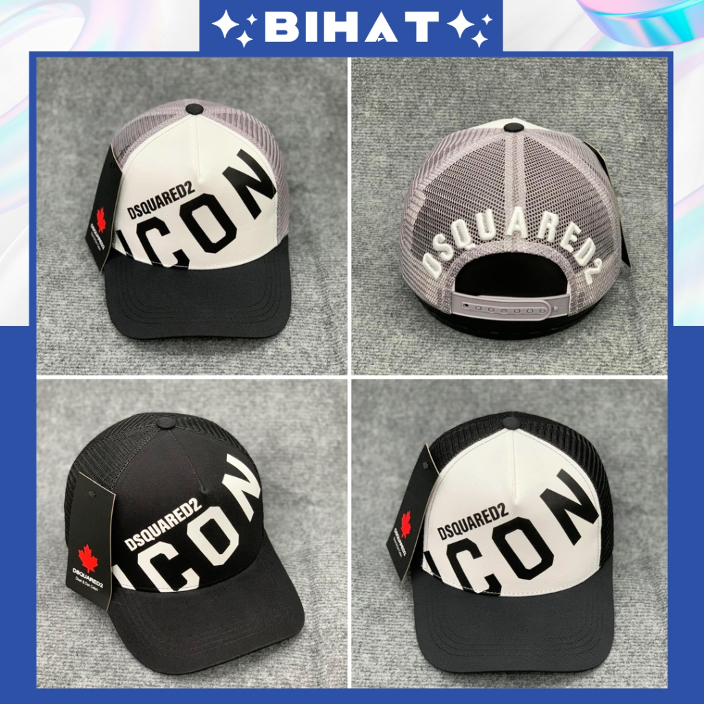 Dsquared2 Men's and Women's Fashion Button Mesh Cap, Dsquared2 Mesh Hat ...