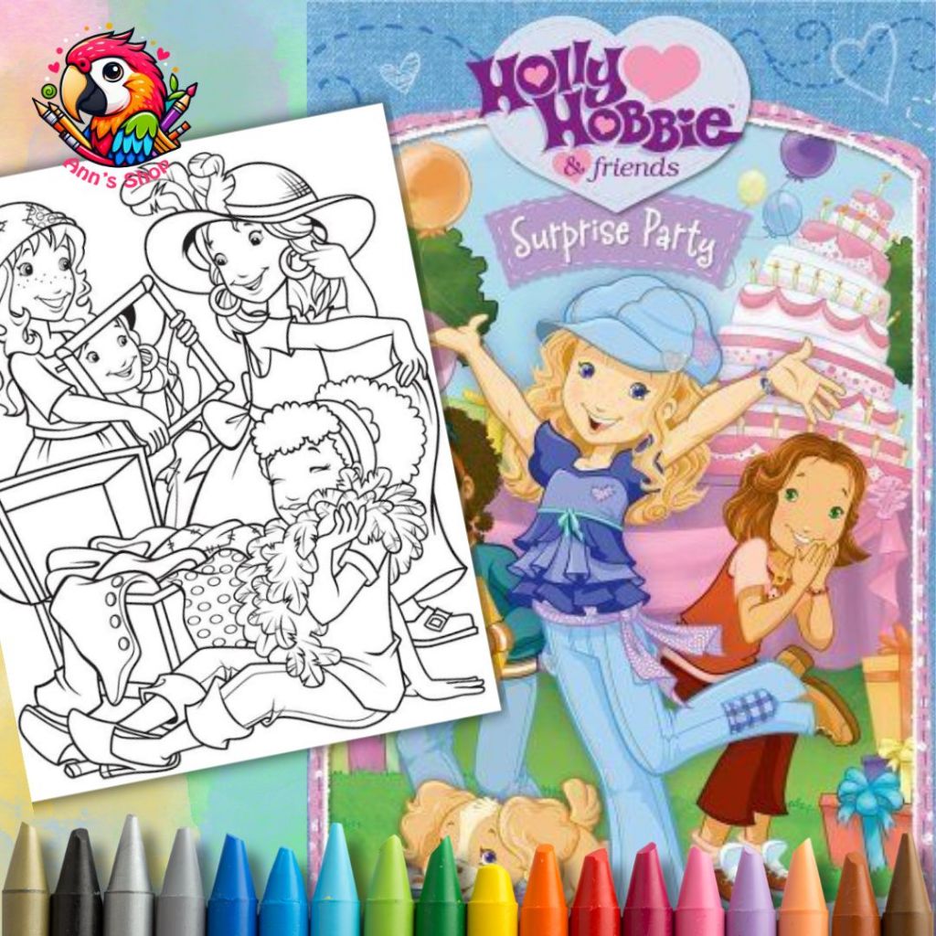 Complete set of 30 coloring pages "Holly Hobbie and friends" size a4/a5 ...