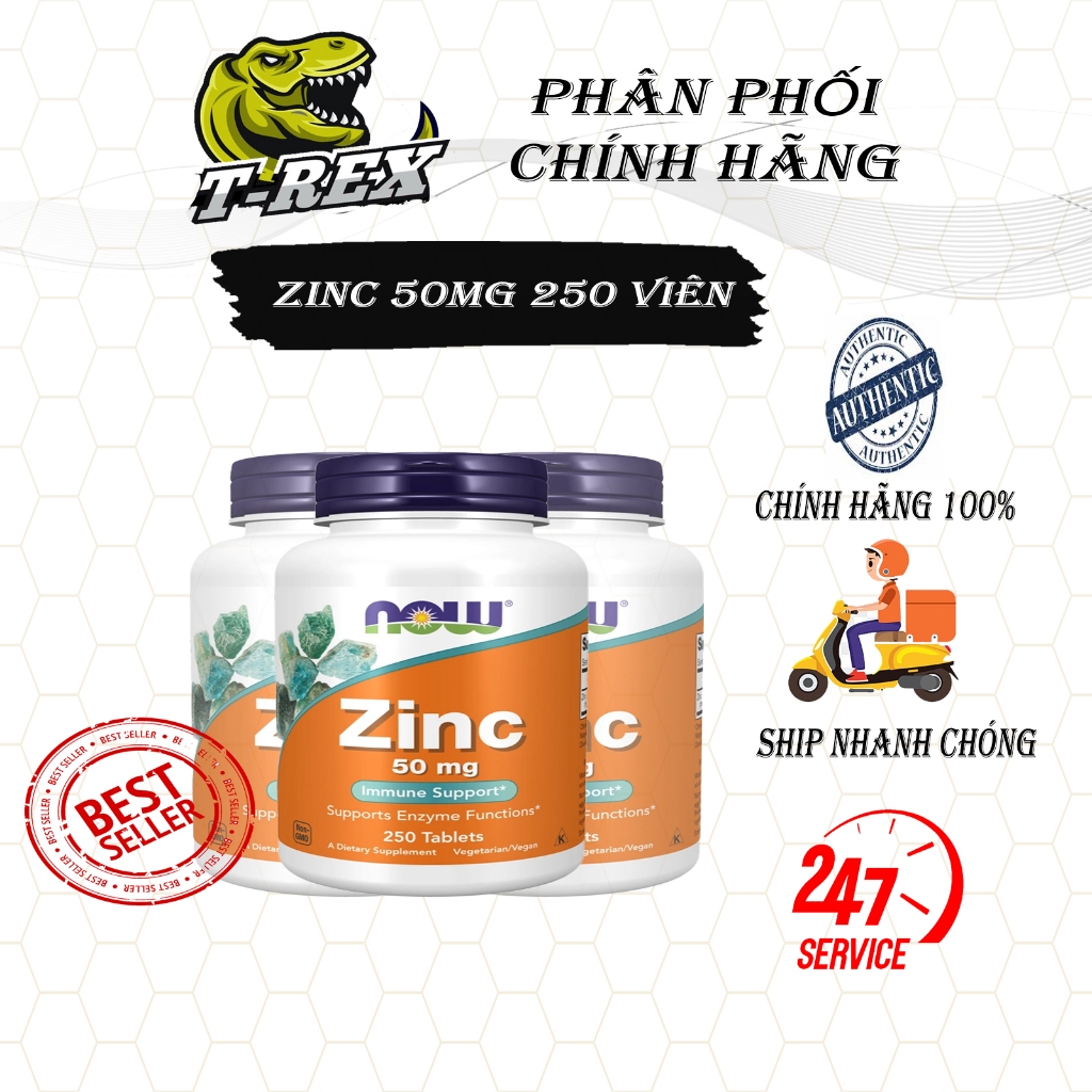 Zinc Now Supplement - Zinc - Jar 250 50mg - Imported Genuine | Shopee ...