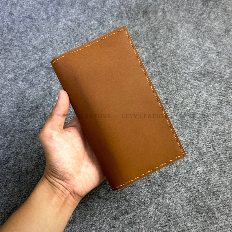 Levy Handmade Genuine Cow Leather Long Wallet | Shopee Malaysia