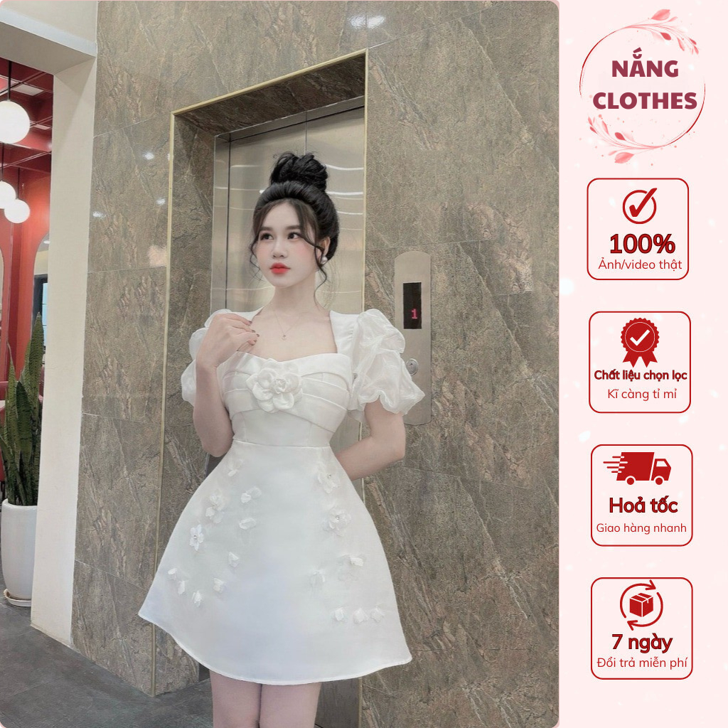 Tata Dress With full Flower Hand Holding Short Luxurious Shape Super ...