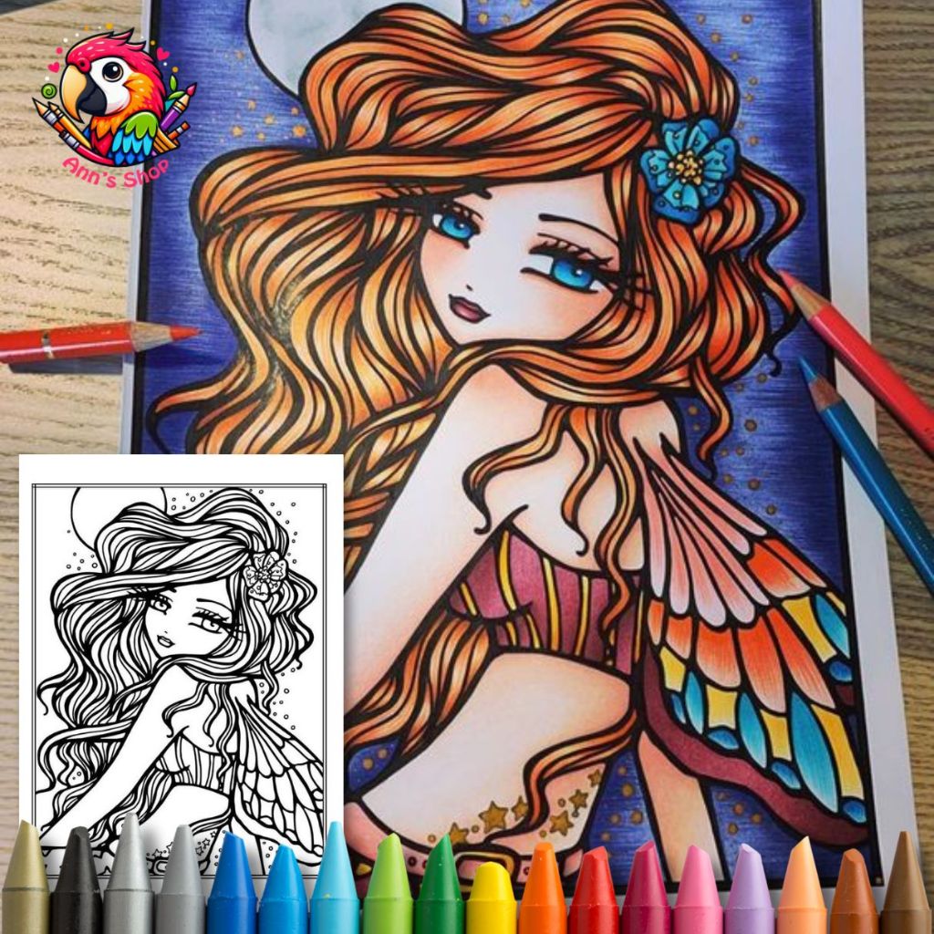 Complete set of 120 coloring pages "Mysterious Muses" a4 size - Ann ...