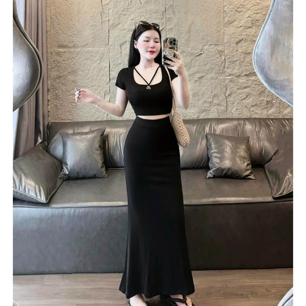 Long Skirt Set for Going Out in Cool Quality Corset Crotop with Short ...