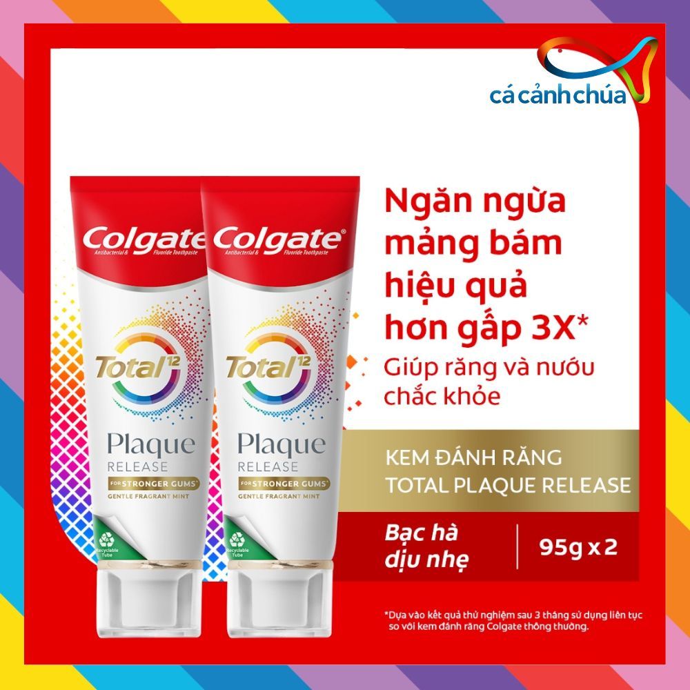 Colgate Total Plaque Release toothpaste helps strengthen gums and ...