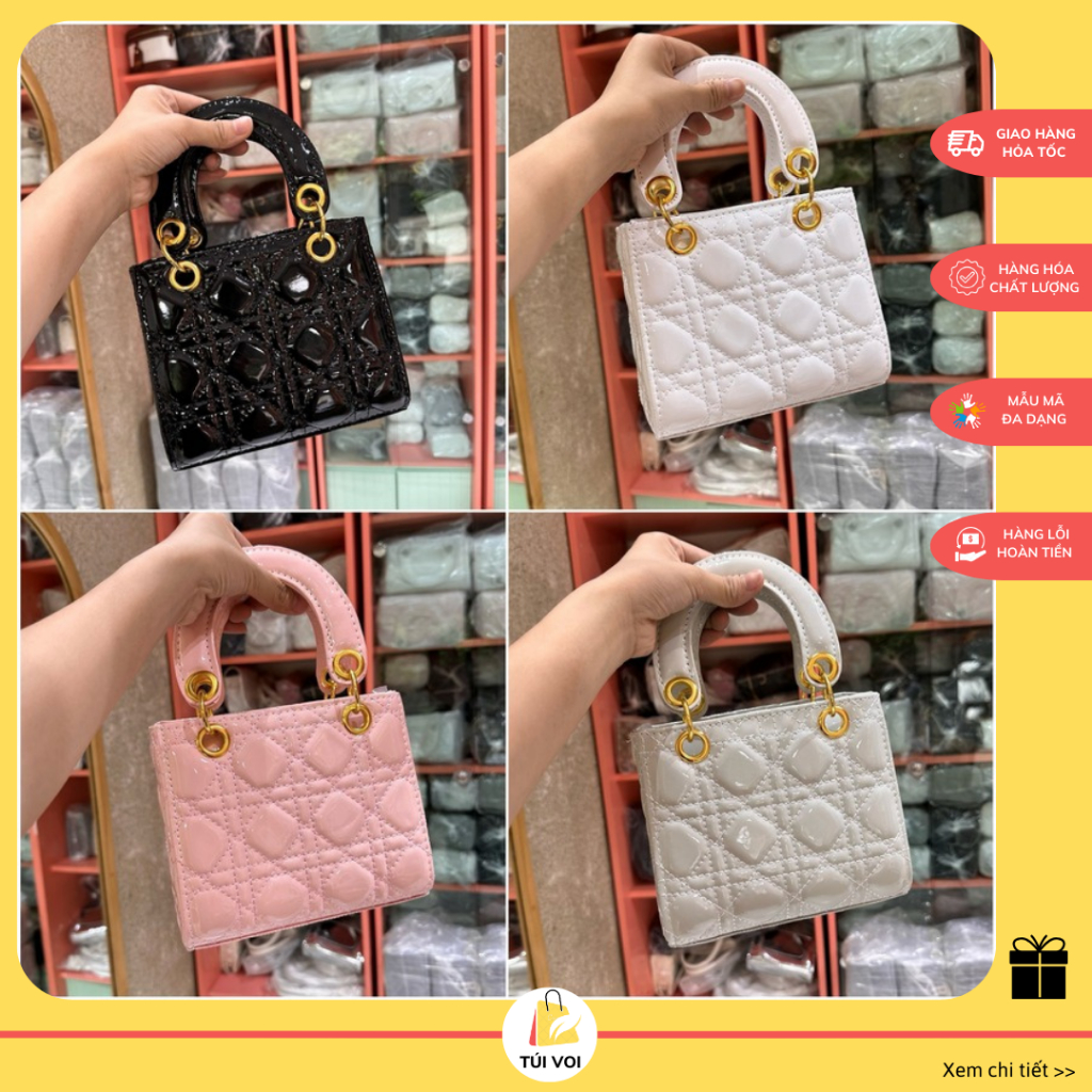 Women's handbag with square box, POLISHED LEATHER, modern and luxurious ...