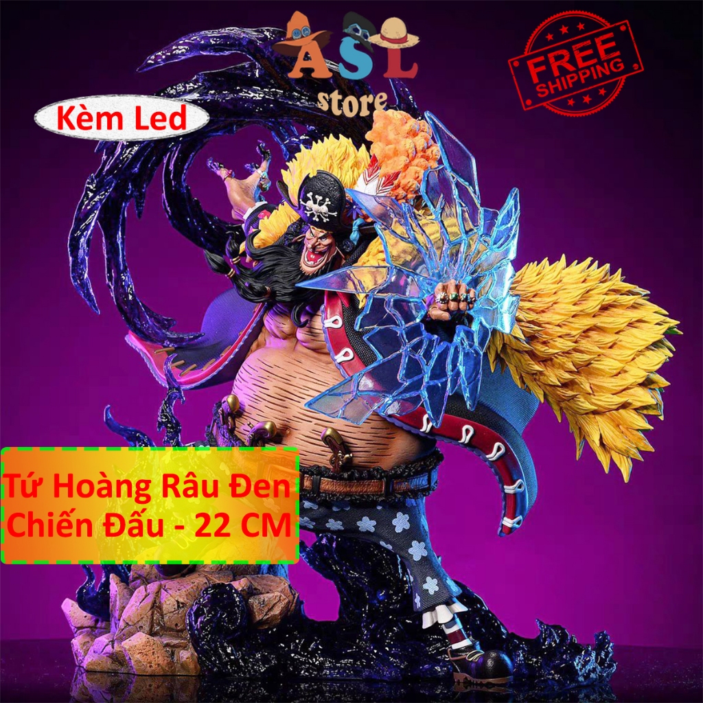 One Piece Model of the Four Emperors Blackbeard fighting - Height 22cm ...