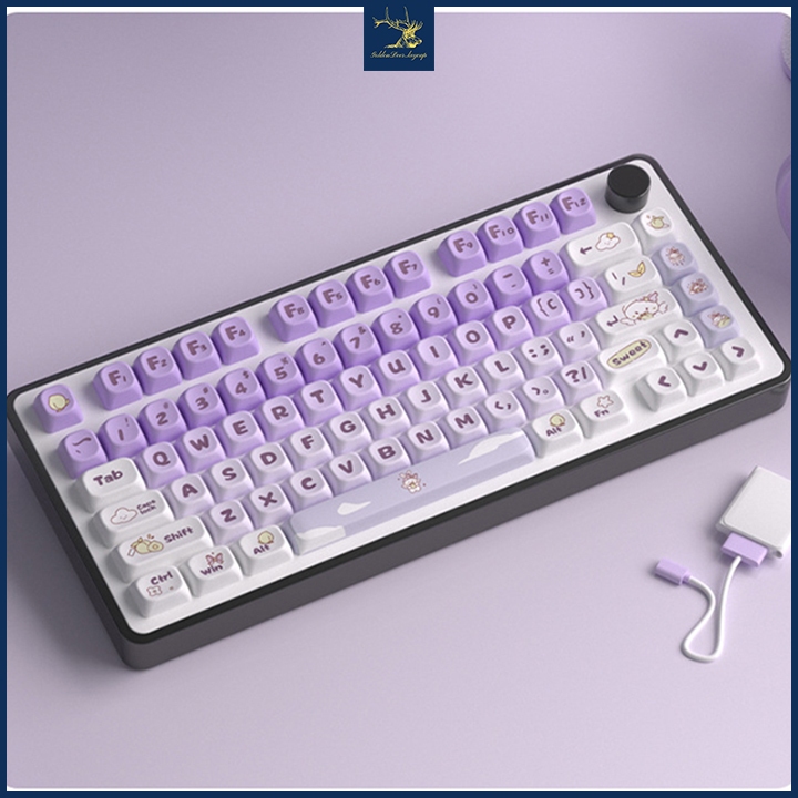 Pbt Profile MOA Keycap with Cute Print, Mechanical Keyboard Decorative ...