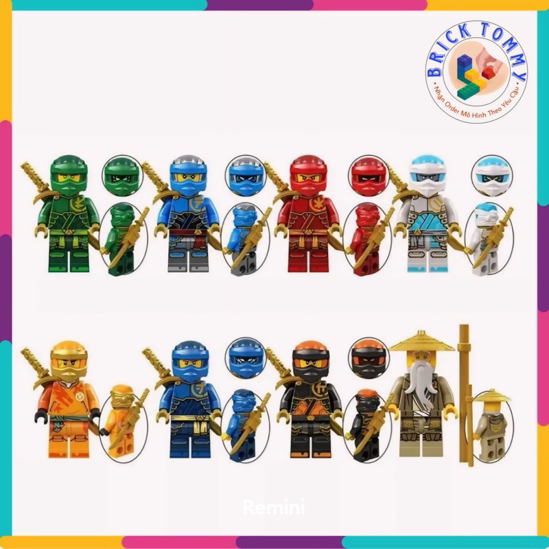 NINJAGO Minifigures Assembly Toy Model Collection of Dragon Rising ...