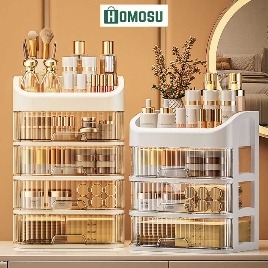 Cosmetic Shelf, Multi-layer Plastic Desk Shelf, Mini Storage Cabinet ...