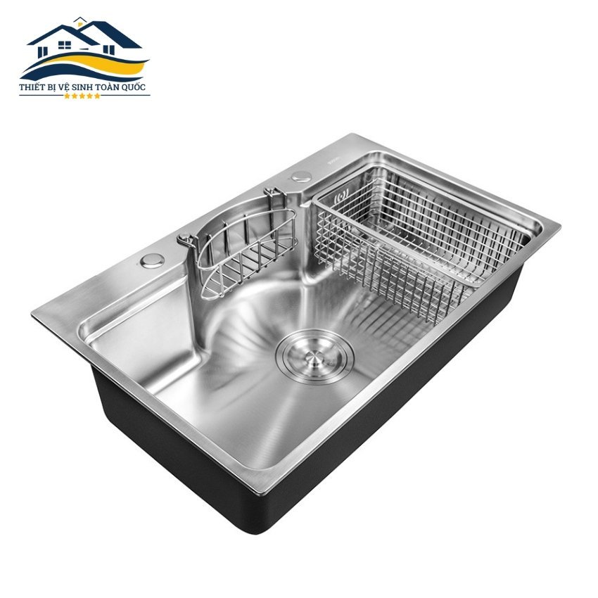 Hato Stainless Steel 1 Sink SUS304 1 Large Half Moon Shape Sink, Middle ...