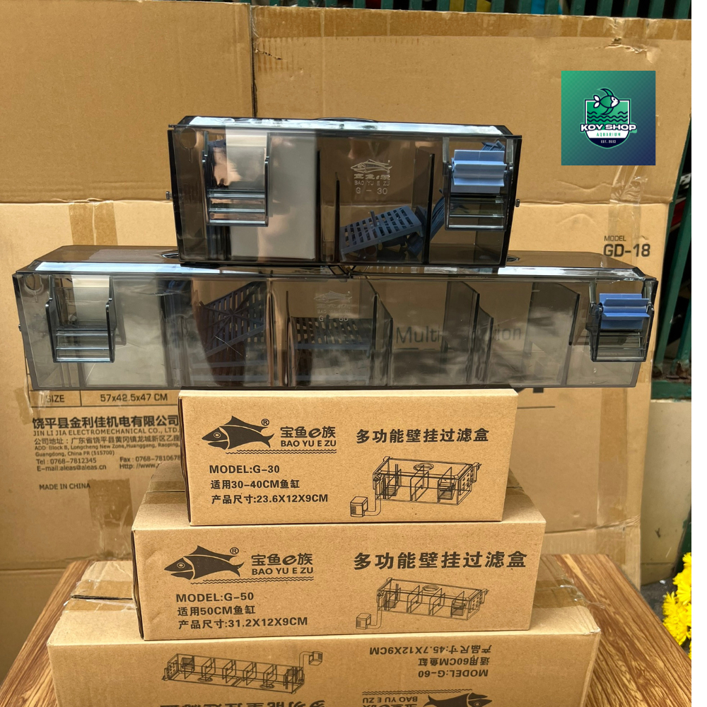 Baoyu G-30 G-50 G-60 Top Overflow Filter with Pump - Fish Tank Wall ...