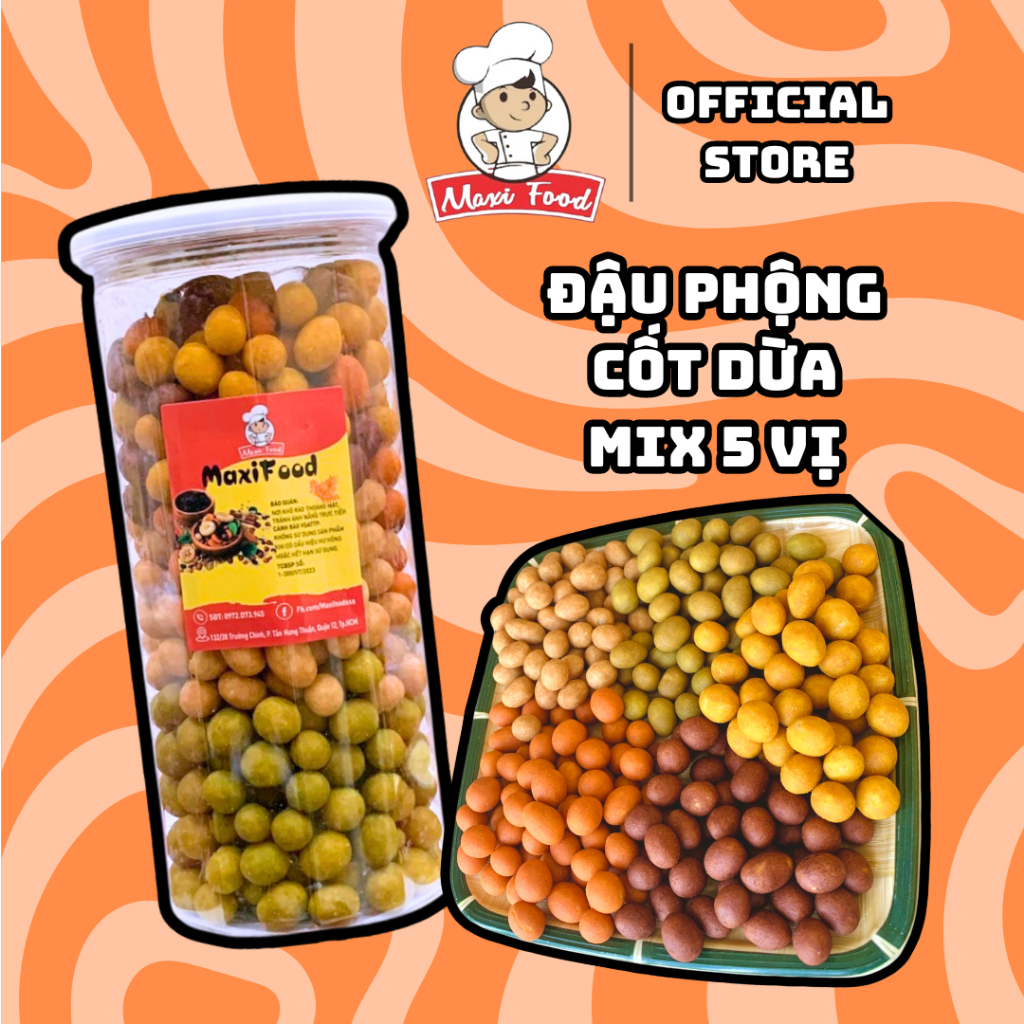 500g Coconut Peanuts MIX 5 Delicious Crispy Flavors | Maxifood Maxifood ...