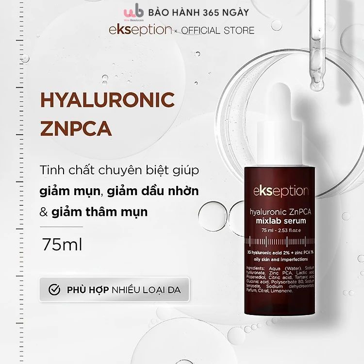 Ekseption Hyaluronic ZnPCA Mixlab 75ml (HA + 1% ZnPCA) | Shopee Malaysia