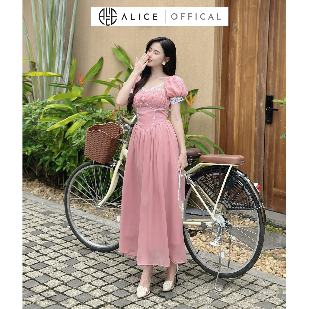 ALICE Long Lady's Dress Made of Soft Welded Silk, Elegant and Gentle ...