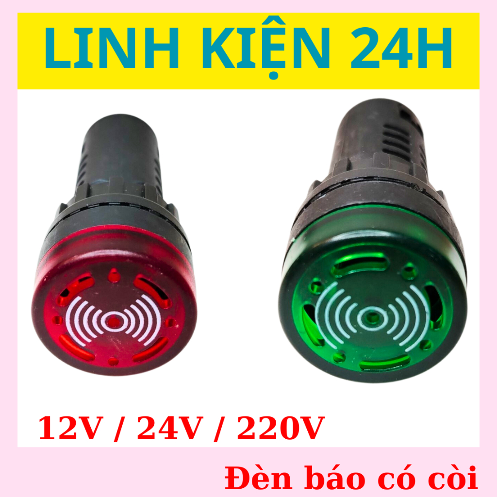 Indicator light with buzzer AD16-22SM - Indicator light - Buzzer 12v ...