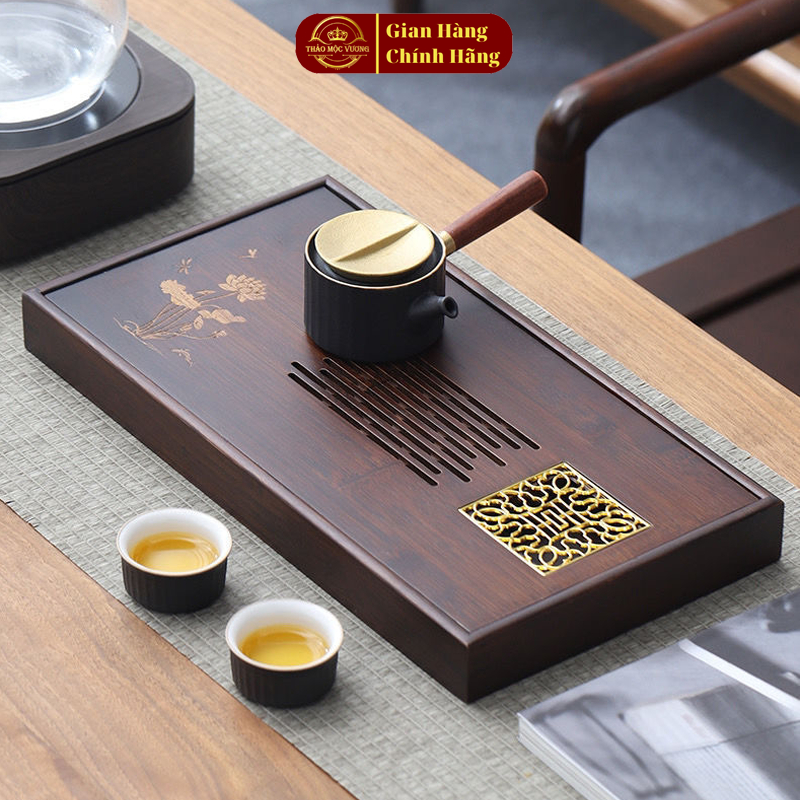 Bamboo Teapot And Teapot Tray Engraved With Many Sizes Of Lotus Shape ...