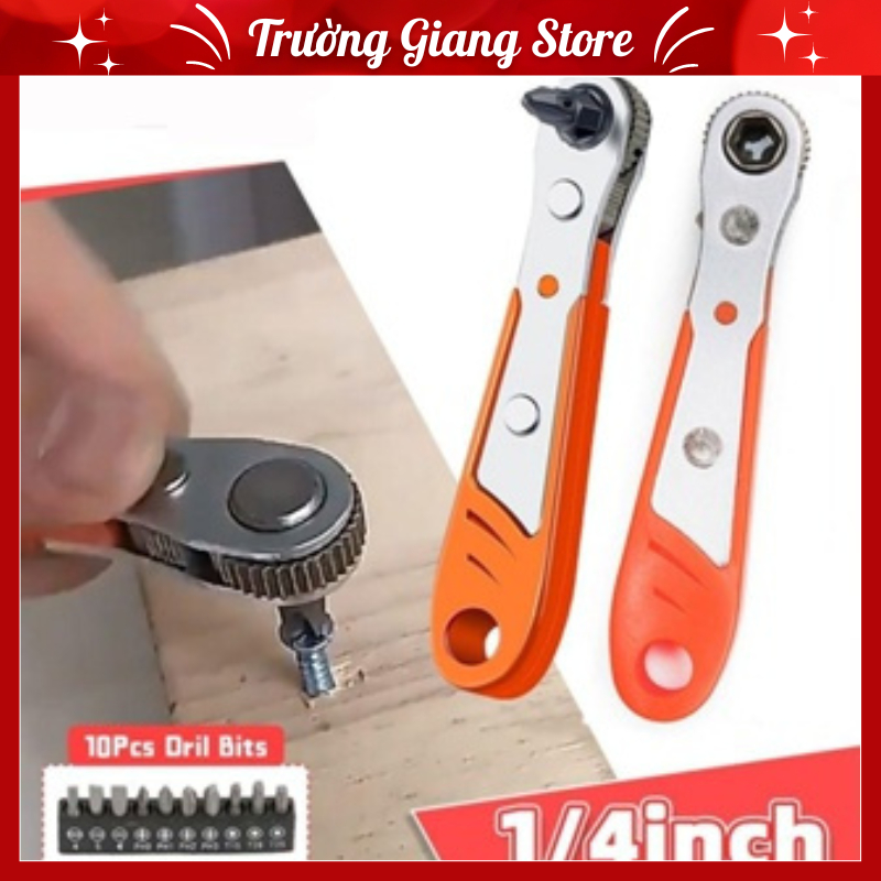 Convenient and reversible two-way ratchet screwdriver, right angle bend ...