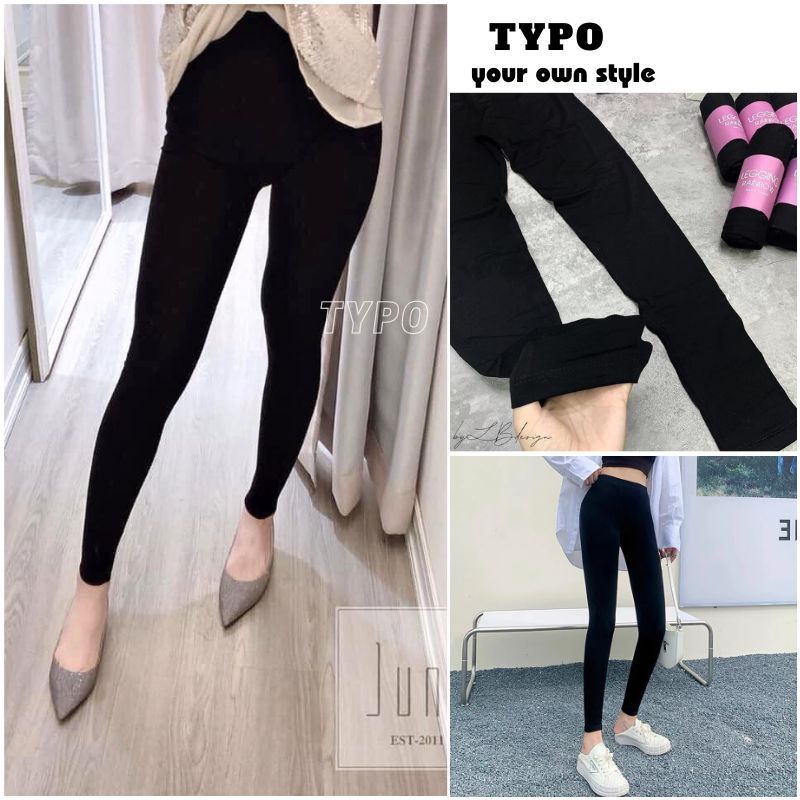 TYPO High waist lift female leggings, elastic pants hugging thick ...