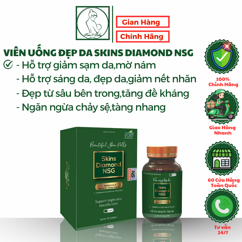 Skins Diamond NSG beautiful oral tablet, supports brightening skin ...