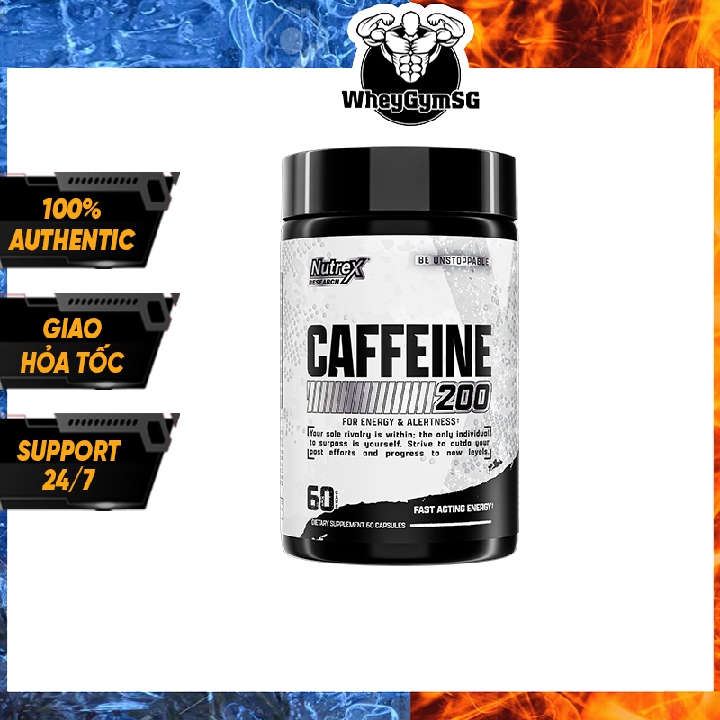 Nutrex Caffeine Oral Tablet 200mg Helps Increase Concentration (60 ...