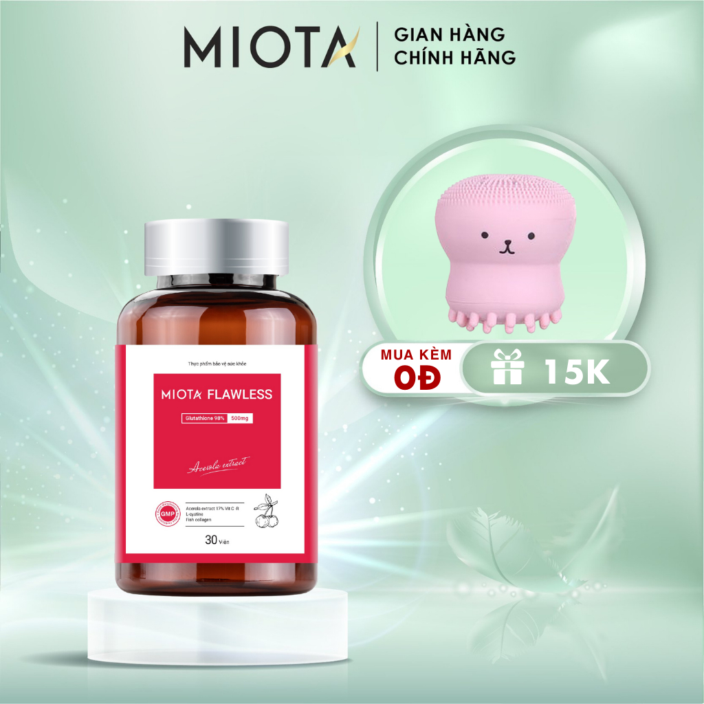 Glutathione Miota Flawless whitening oral tablet 30 capsules | Shopee ...