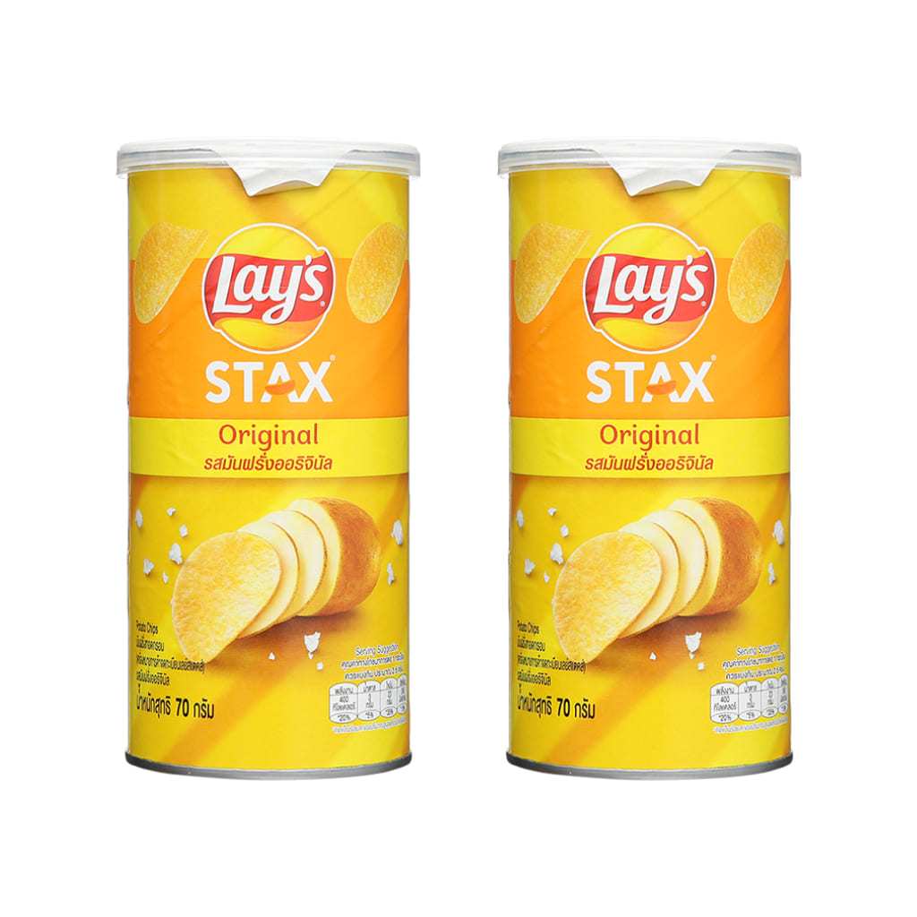 Lay's Stax natural potato snack can 70g | Shopee Malaysia