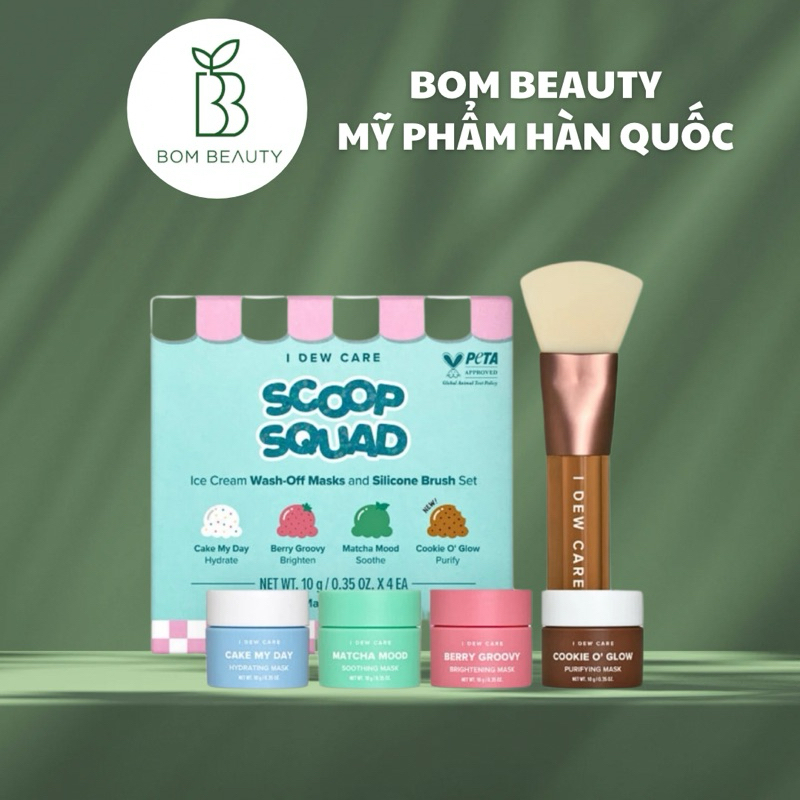 Set Of 4 I Dew Care Scoop Squad Vegetarian Cleansing Masks With Cream ...