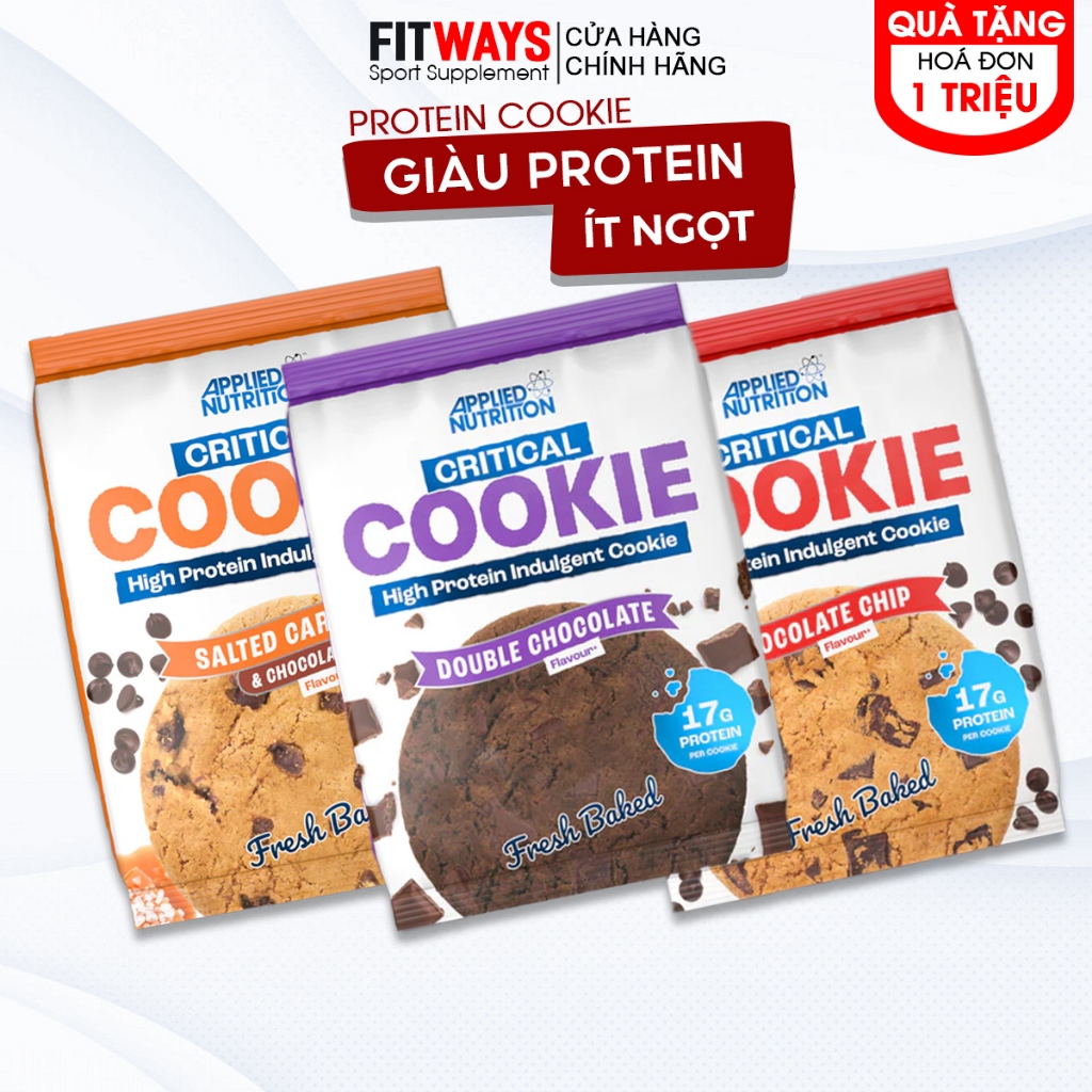 Applied Nutrition Protein Cookies - Critical Cookie, High Protein Snack ...