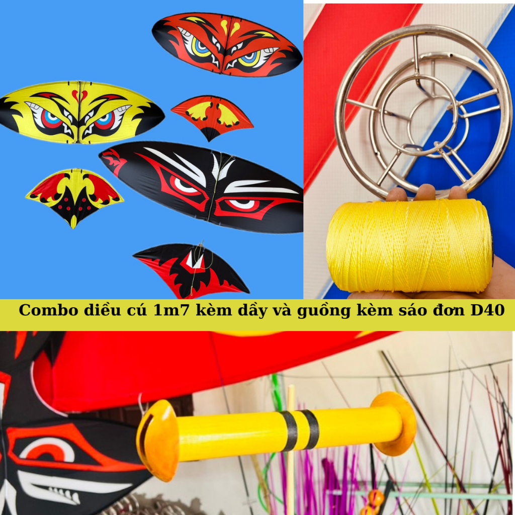 Combo Of 1m7 Kites, Single Flute D40, Wire And 1m7 Cage All Pictures ...