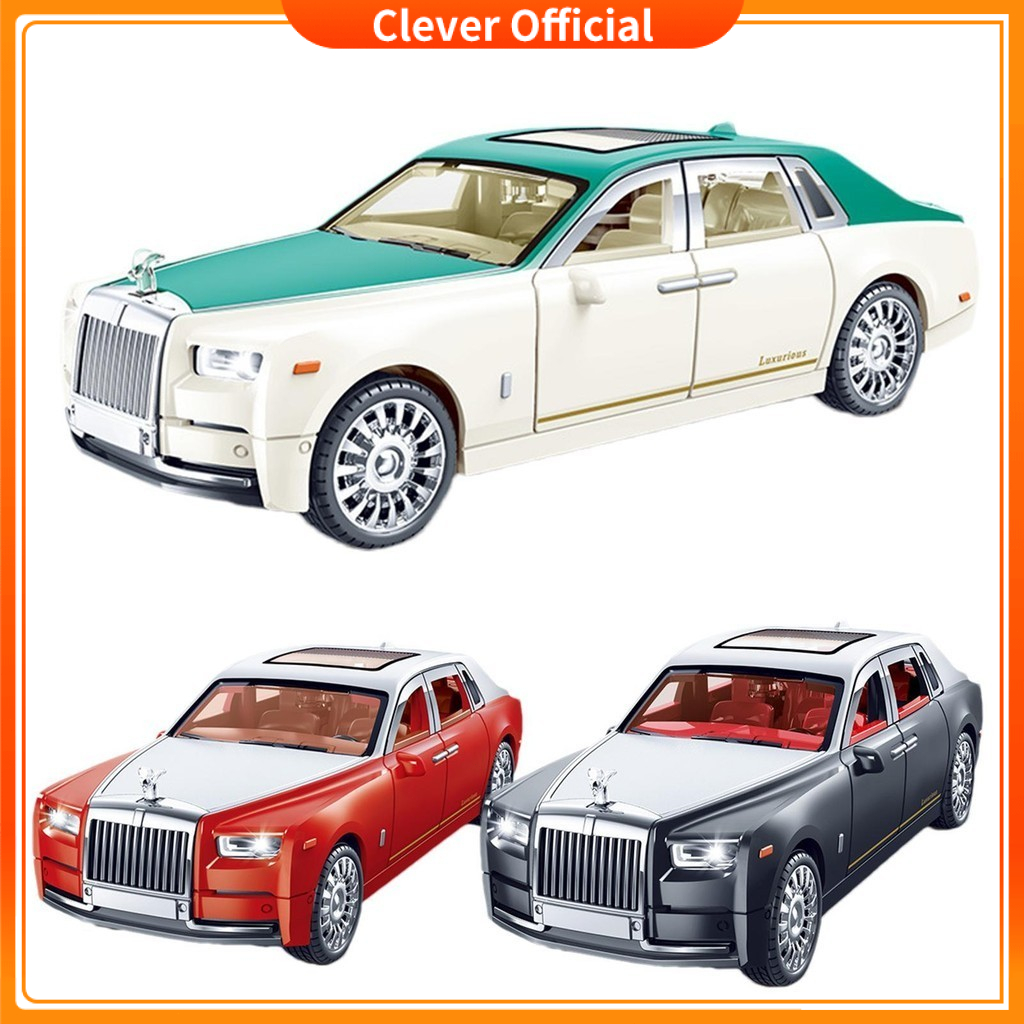 Metal Rolls Royce Phantom VIII 1:24 XLG model car with led lights and ...