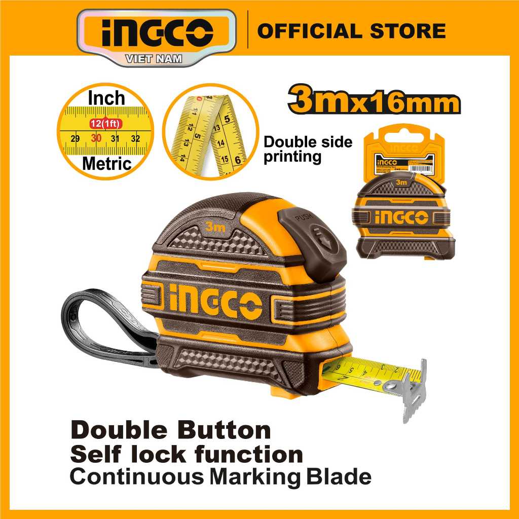 Ingco HSMT08316 3m*16mm Self-Steep Ruler | Shopee Malaysia