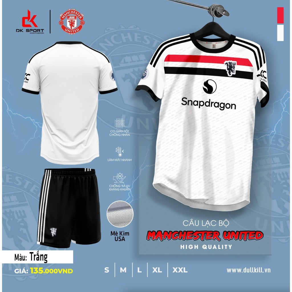 MU white away football kit 2025 DK sesame elastic | Shopee Malaysia