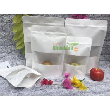White Kraft Paper Zip Bag Overflow Window | Shopee Malaysia