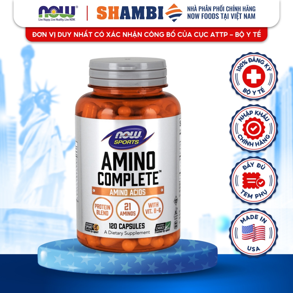 Amino completeTM Pills 1200mg NOW FOODS Muscle Recovery Anti-Catabolism ...