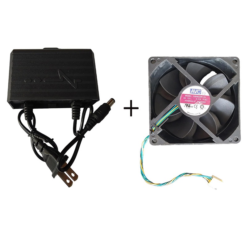 Computer cooling fan 12V 2A fan and adapter for cooling | Shopee Malaysia