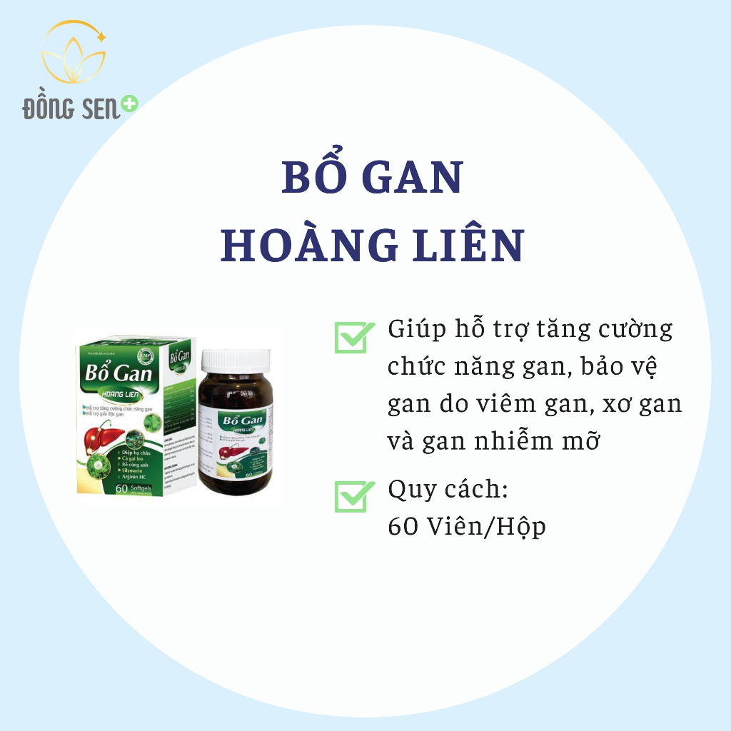 [BOX Of 60 Tablets] Hoang Lien Liver Tonic Helps support enhancing ...